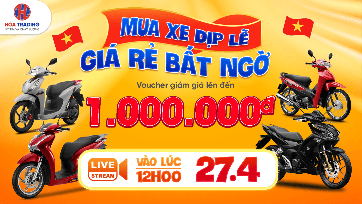 MUA XE DỊP LỄ – GIÁ RẺ BẤT NGỜ – NHẬN NGAY VOUCHER GIẢM GIÁ LÊN ĐẾN 1 ...